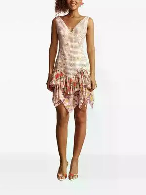 DONDE ESTEBAN Floral-print Ruffled Mini Dress