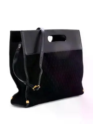 Saint Laurent Monogram All Over Suede Convertible Tote Bag