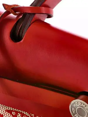 Hermès Herbag Zip Pegase Pop Toile And Leather Shoulder Bag - Red