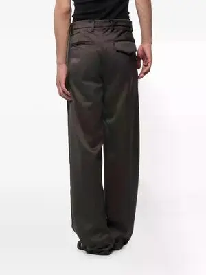 OMAR AFRIDI Satin Straight-leg Trousers