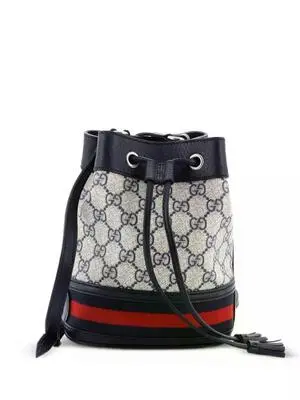 Gucci Ophidia Gg Coated Canvas Mini Bucket Bag - Blue