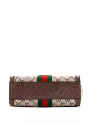 Gucci Ophidia Top Handle Gg Coated Canvas Small Tote Bag - Brown