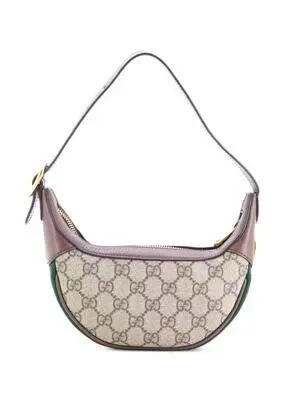 Gucci Ophidia Half Moon Bag Gg Coated Canvas Mini Hobo Bag