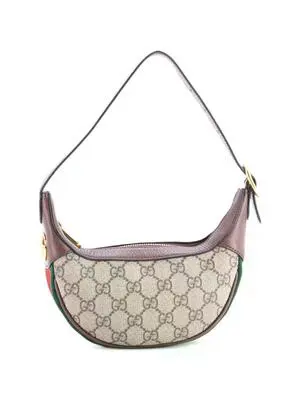 Gucci Ophidia Half Moon Bag Gg Coated Canvas Mini Hobo Bag