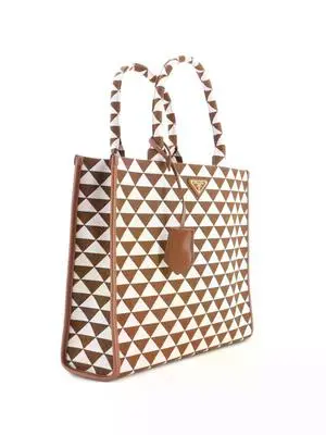 Prada Symbole Shopper Jacquard Large Tote Bag