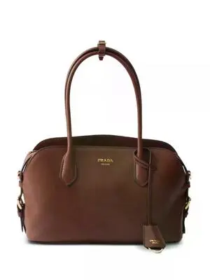 Prada Signet Medium Leather Tote Bag