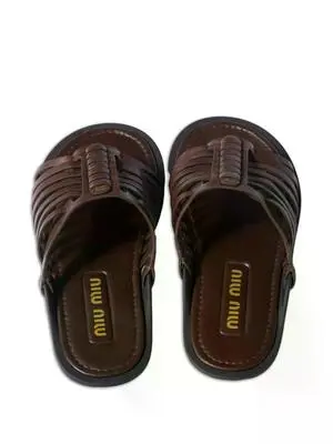 Miu Miu Nappa Leather Slides