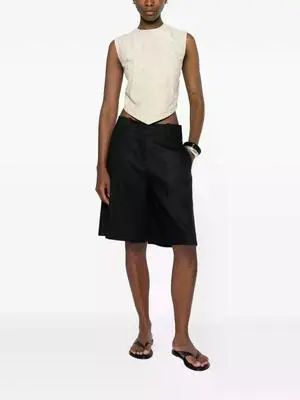 ISABELLE BLANCHE Sequin-embellished Tie-back Top