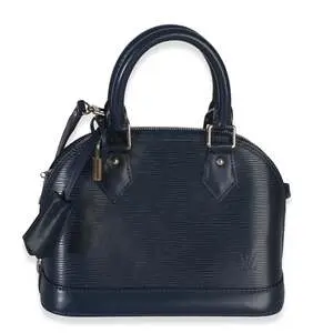 LOUIS VUITTON Navy Epi Alma Bb Shoulder Bag - Blue