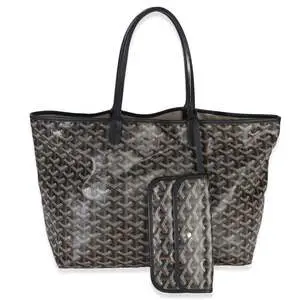 Goyard Goyard Saint Louis PM Tote Bag In Goyardine Canvas Black