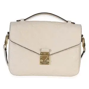 LOUIS VUITTON Louis Vuitton Creme Empreinte Pochette Metis Shoulder Bag Beige