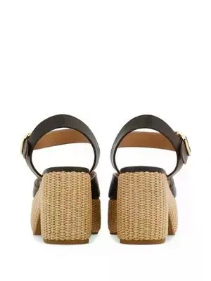 FERRAGAMO Platform Sandals With Gancini Buckle