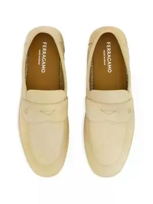FERRAGAMO Suede Espadrille Loafers