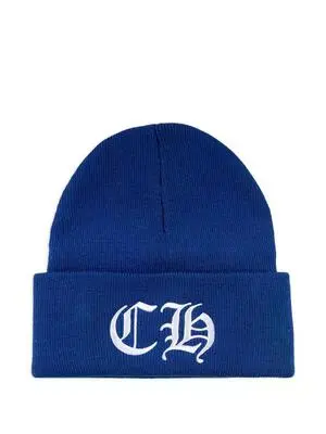Chrome Hearts Logo-embroidered Beanie Hat - Blue