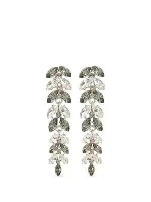 Erdem Crystal-embellished Drop Earrings - Silver