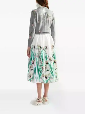Erdem Floral Intarsia Knit Polo Sweater