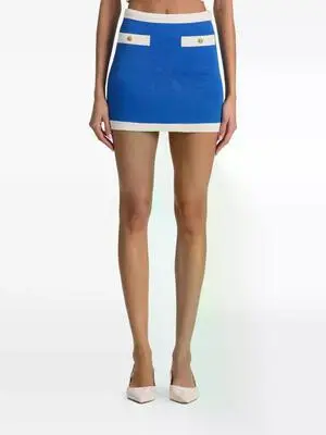 Alice + Olivia Kipp Contrast-trim Fitted Mini Skirt