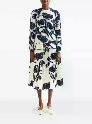 Erdem Fil Coupé Poplin Skirt