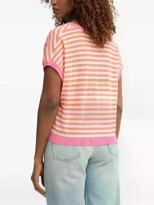 LOLA CASADEMUNT Striped V-neck Sweater