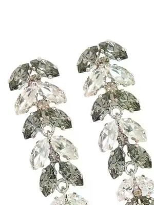Erdem Crystal-embellished Drop Earrings - Silver