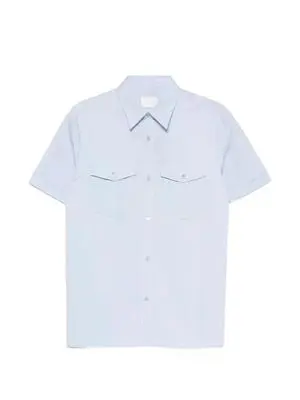 A.p.c. Short Sleeve Shirt With Chest Pockets - Blue