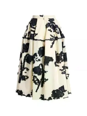 Erdem Fil Coupé Poplin Skirt