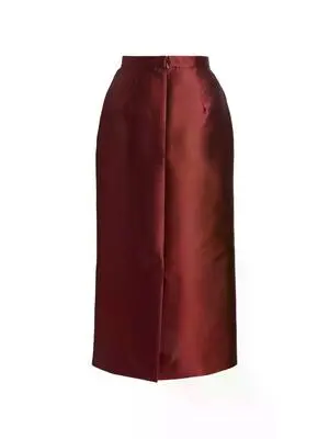 Erdem Embroidered Mikado Pencil Skirt