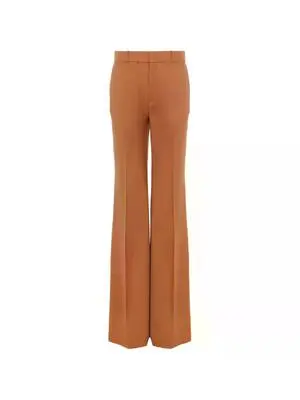 Chloé Pressed-crease Wide-leg Trousers - Brown
