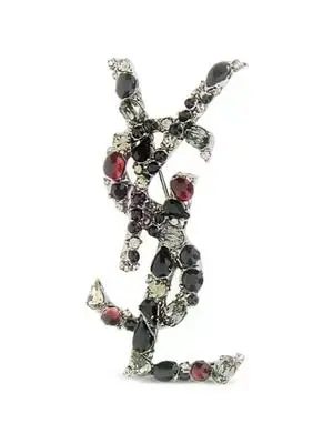 Saint Laurent Cassandre Embellished Brooch