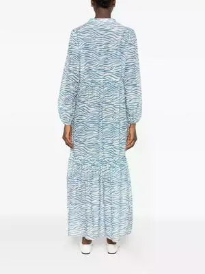 MC2 SAINT BARTH Sylvia Zebra Print Maxi Dress