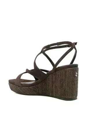 JIMMY CHOO Ayla Wedge-heel Sandals