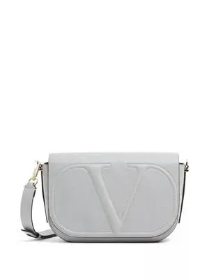 Valentino Garavani Vlogo Walk Nappa Shoulder Bag - Grey