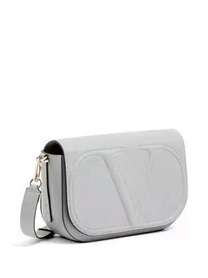 Valentino Garavani Vlogo Walk Nappa Shoulder Bag - Grey