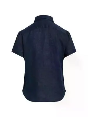 Polo Ralph Lauren Embroidered Linen Shirt - Blue
