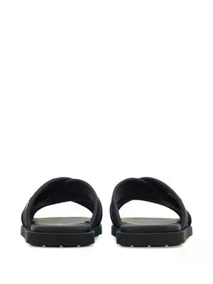 FERRAGAMO Gancini Ornament Raffia Sandals