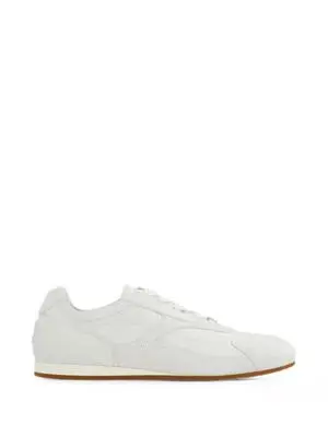 FERRAGAMO Calfskin Gathered Low Top Sneakers