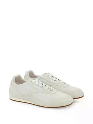 FERRAGAMO Calfskin Gathered Low Top Sneakers