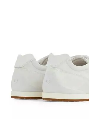 FERRAGAMO Calfskin Gathered Low Top Sneakers