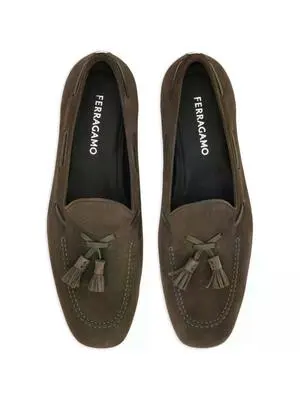 FERRAGAMO Tassel Loafers In Kid Suede