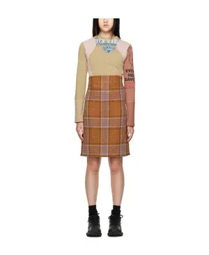 We11Done Checked Mini Dress