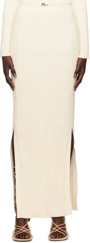 DION LEE Gradient Cropped Ribbed-knit Shirt