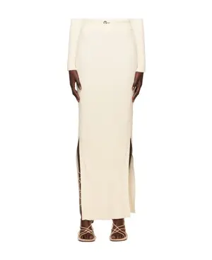 DION LEE Gradient Cropped Ribbed-knit Shirt