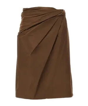 Bally Pleated Skirt - Brown