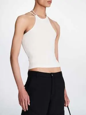 DION LEE Sleeveless Vest With Lace Up Detail