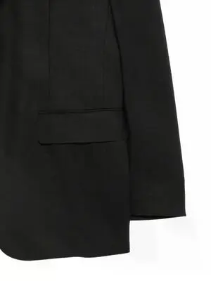 Canali Single-breasted Notched-lapels Blazer - Black