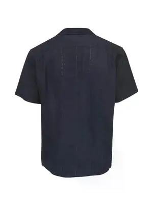 Vince Eyelet Ladder-stitch Short-sleeve Shirt