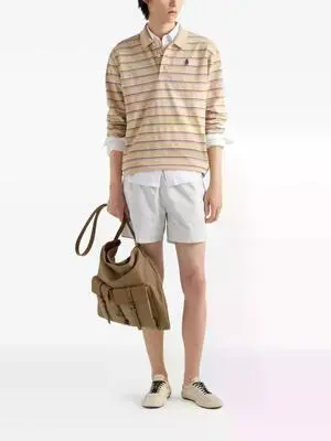 Prada Route Canvas And Leather Shoulder Bag