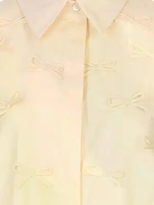 MEIMEIJ Cream Bow-embellished Shirt