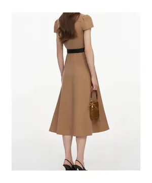 SELF-PORTRAIT Belted Button-down Midi Dress