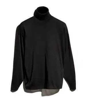 Gucci Extra Fine Knit Silk Turtleneck Long Sleeve Top